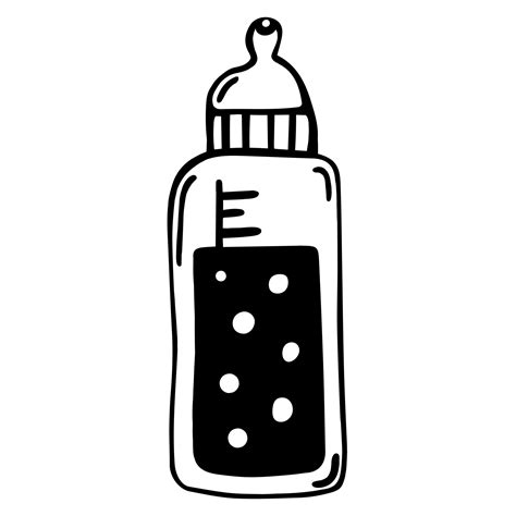 Baby Bottle Clip Art Black And White