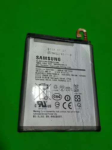 Bateria Samsung A10 Eb Ba750abu Original Retirada MercadoLivre