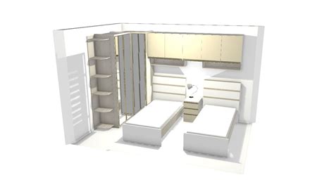Quarto De Rodrigo Planta 3D Mooble