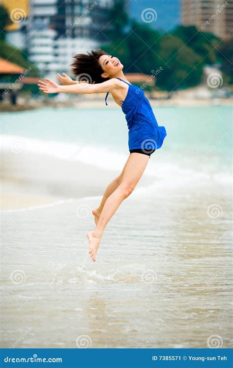Beautiful Asian Woman At The Beach Stock Image Image