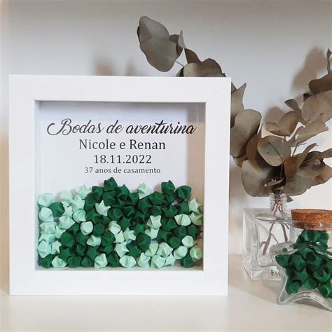 Quadro Bodas De Aventurina Anos De Casados Elo