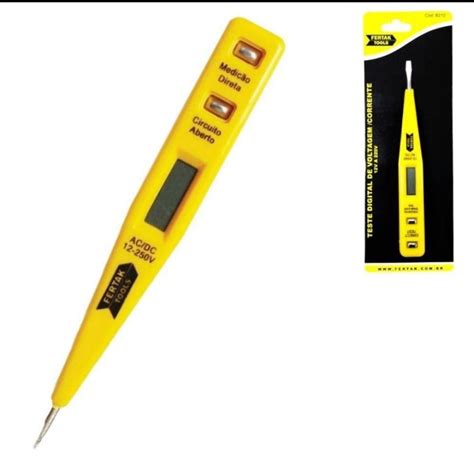 CHAVE TESTE DIGITAL DE VOLTAGEM CORRENTE 12V A 250V FERTAK Shopee Brasil