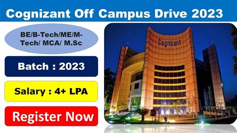 Cognizant Off Campus Drive 2023 Registration Hiring For Freshers Of