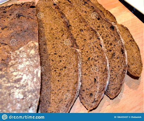 Homemade Rye Bread On Wooden Board Stock Image Image Of Crust Food