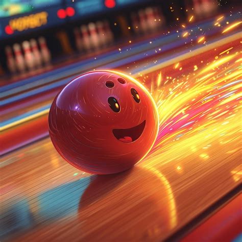 Premium Photo Bowling Ball Crashing Into The Pins On Bowling Alley