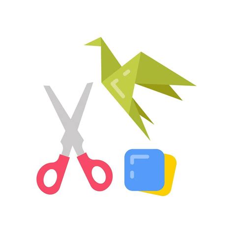Paper Craft Icon In Vector Illustration Vector Art At Vecteezy