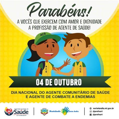 4 de outubro é o Dia Nacional dos Agentes Comunitários de Saúde e dos