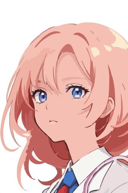 Una Chica Con El Cabello Rosa Vector Premium Generado Con IA