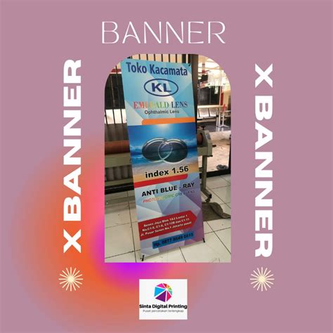 Jual Free Desain Jasa Cetak Print X Banner Satu Paket Bahan Albatros