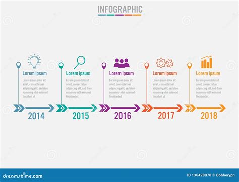 La Plantilla Infographic Del Negocio Con Flechas De Las Opciones