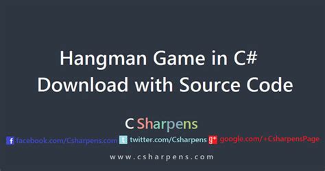 hangman game with source code in c c sharpens
