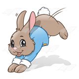 Hopping Bunny Clipart