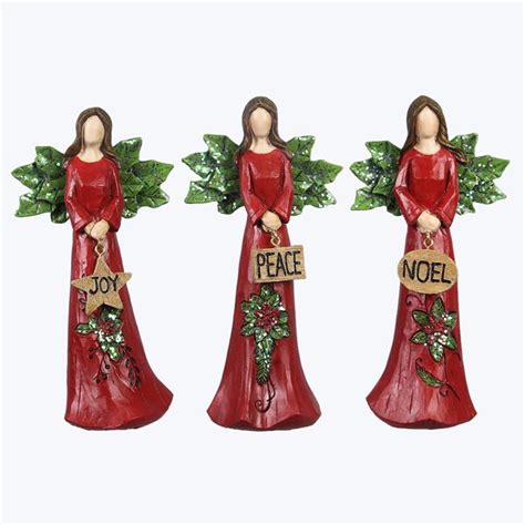 Resin Christmas Angels 3 Ast Ivystone