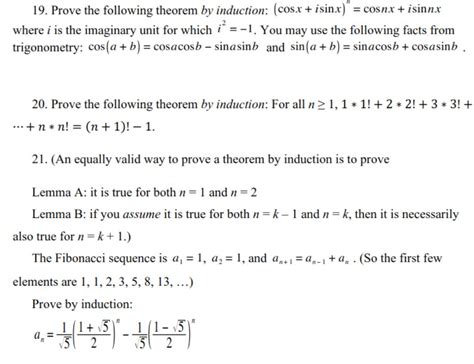 solved 19 prove the following theorem by induction cosx