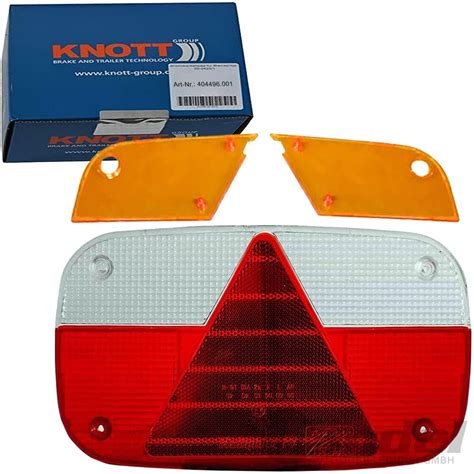 1x KNOTT LICHTSCHEIBE ERSATZGLAS LINKS RECHTS für HECKLEUCHTE MULTIPOINT 3