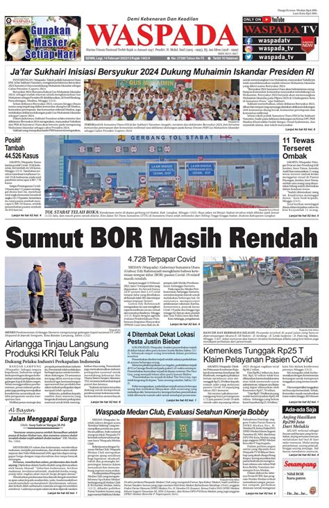 Waspada Senin 14 Februari 2022 Epaper Harian Waspada