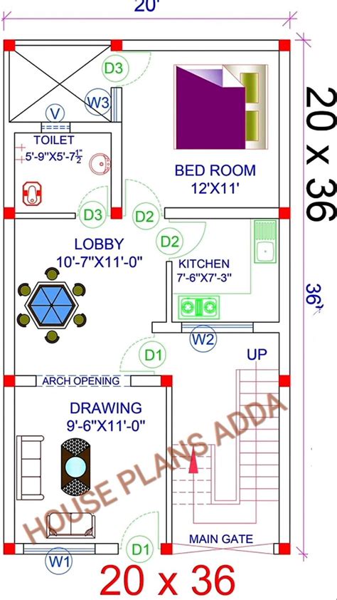 2030 House Plans 2030 North Facing House Plans 600 Sq Ft House Plan