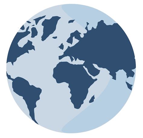 Mapa do globo terrestre ilustração vetorial isolada Vetor Premium