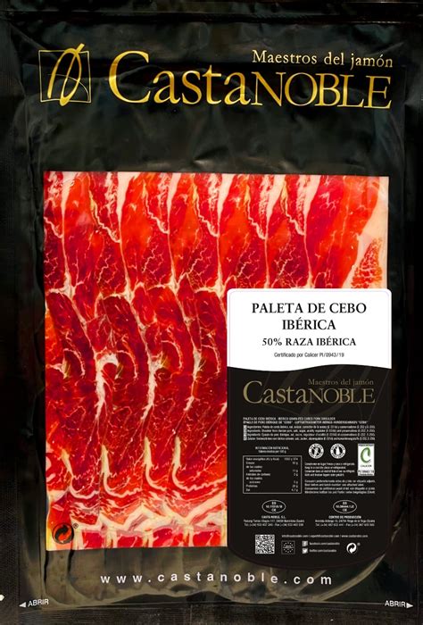 Paleta de Cebo Ibérica 50 Raza Ibérica Loncheado Castanoble