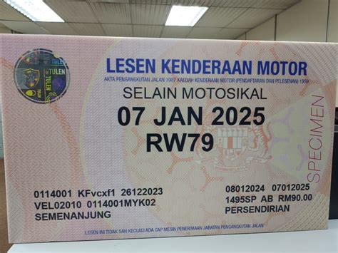 Bentuk Baharu Cukai Jalan Lesen Memandu Fizikal Utusan Malaysia