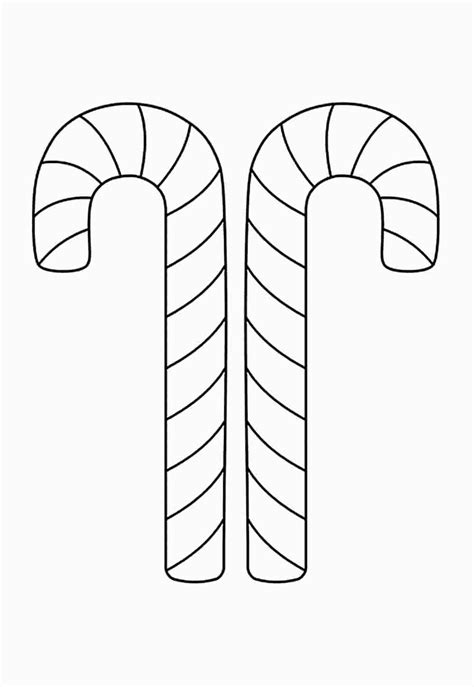 Desenhos De Bengala De Natal Para Colorir E Imprimir