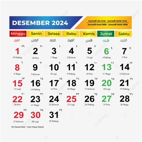 Calendário De Dezembro De 2024 Completo Feriados Javaneses E