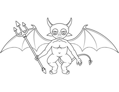 Dibujo De Diablo Lindo Para Colorear Dibujos Para Colorear Imprimir