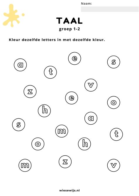 Werkblad Taal Letters Groep Artofit