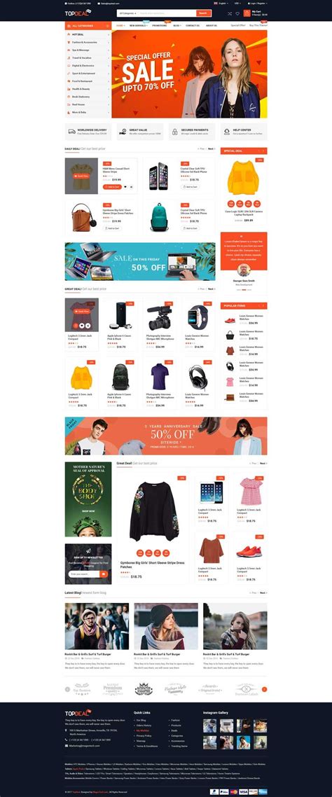 Multi Vendor Ecommerce Website Template