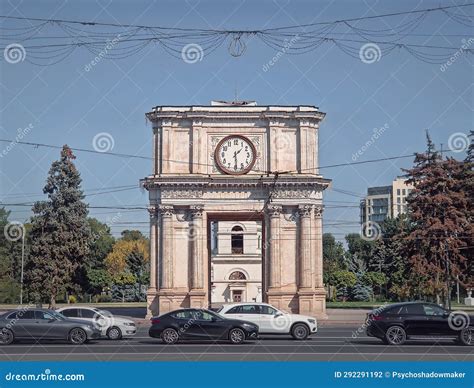 Triumphal Arch In Chisinau The Capital Moldova Editorial Photography