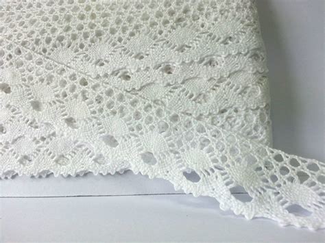 5 Yards White Cotton Lace Trim 3 8 Cm Wide Crochet Lace Trim