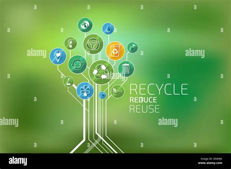Ecology Infographic Recycle Reduce Reuse Stock Vector Image Art