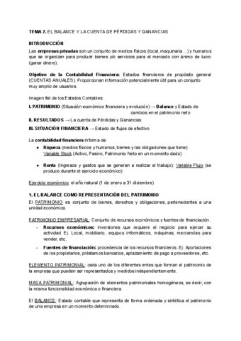 TEMA 2 Y 4 EL BALANCE Y LA CUENTA DE PERDIDAS Y GANANCIAS Pdf