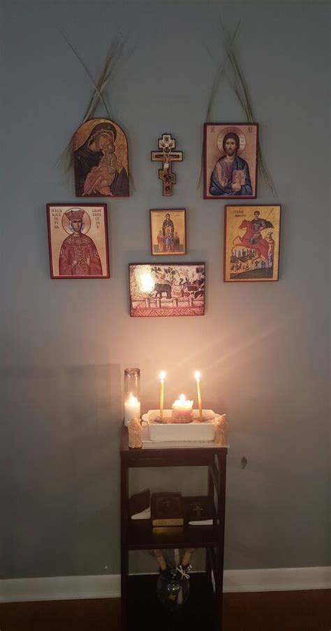 Our Icon Corner ST JAMES ORTHODOX CHURCH Home Altar Catholic Altar