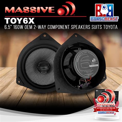 Massive Audio TOY6X 6 5 160W OEM 2 Way Component Speakers Suits Toyota