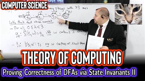 proving correctness of dfas via state invariants ii [full example 2] theory of computing youtube