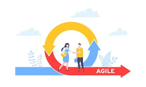 Premium Vector Agile Development Methodology Business Concept Flat