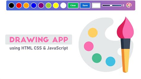 build a drawing app using html css and javascript youtube