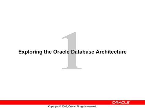 Exploring The Oracle Database Architectureppt
