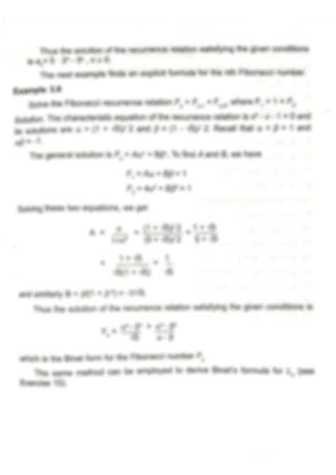 solution linear homogeneous recurrence relations with constant