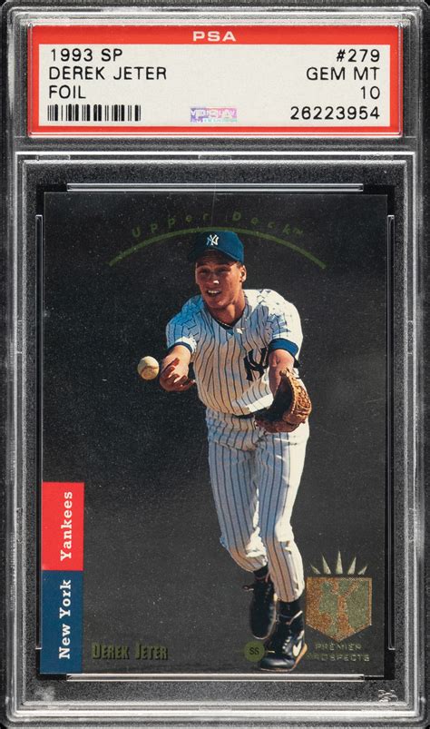 1993 Upper Deck SP Foil 279 Derek Jeter Rookie PSA GEM MINT 10 REA