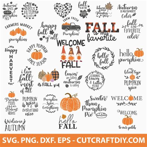 Art Collectibles Cut Files Eps Hello Pumpkin Sign Fall Pumpkin Svg