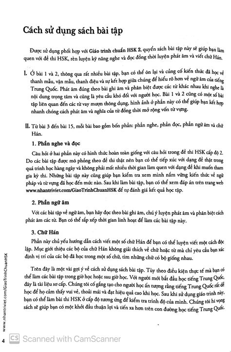 Giáo Trình Chuẩn HSK 2 Sách Bài Tập PDF YDS EDU VN