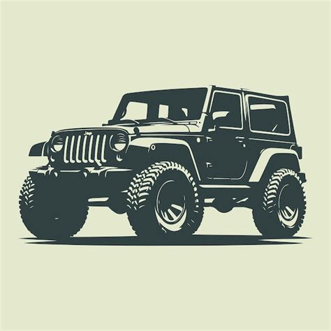Gráficos vectoriales de Jeep para el marketing Jeep Life silueta de