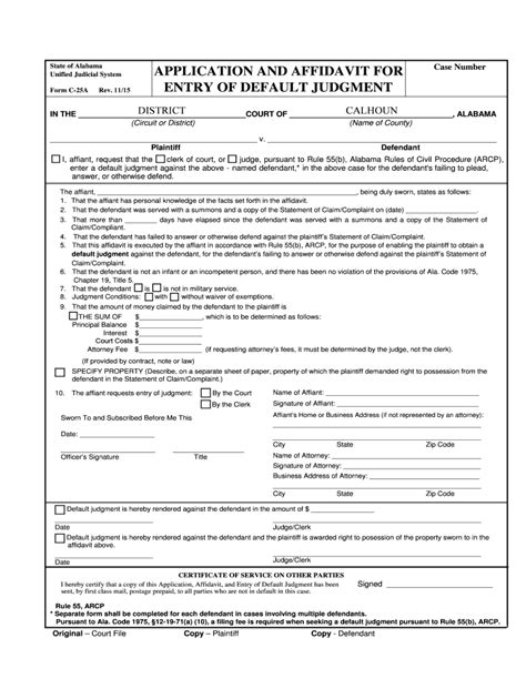 Fillable Online APPLICATION AND AFFIDAVIT FOR Case Calhoun