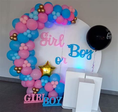 Decoración 4 para Revelación de Sexo del Bebé o Baby Shower