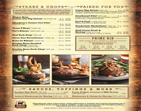 Menu Of Saltgrass Steak House In Tulsa Ok