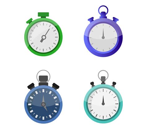 Set Of Stopwatch Icons 833773 Vector Art At Vecteezy