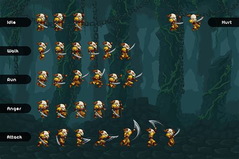 Bosses Pixel Art Pack By Free Game Assets Gui Sprite Tilesets