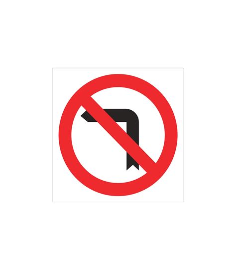 Señal prohibido girar a la izquierda solo pictograma COFAN skrc